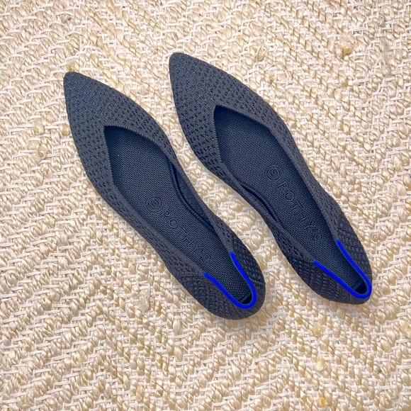 Rothy's | Shoes | Rothys The Flat Black Honeycomb Knit Fabric ...